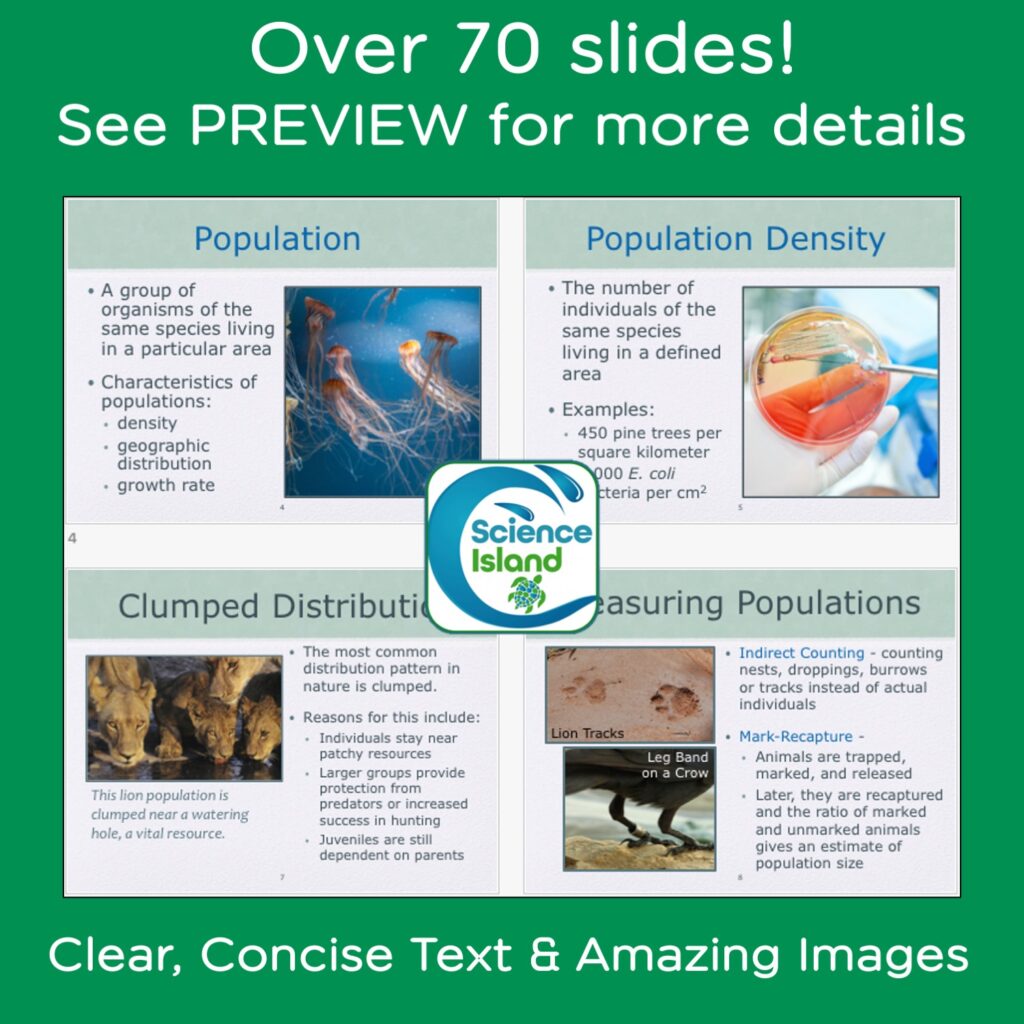 Populations and Communities PowerPoint, Notes, and Videos - Science Island