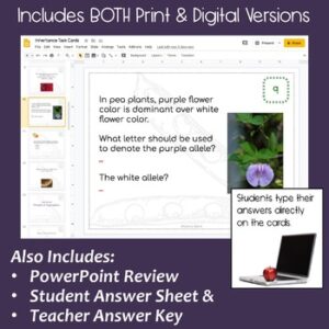 Inheritance Task Cards - Genetics Activity for Biology - Science Island