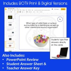 Cells Task Cards Activity for Biology - Science Island