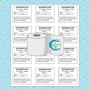 FREE Bathroom Pass for High School Students - Science Island