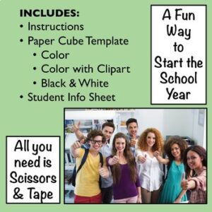 FREE Back to School Icebreaker for high school - Break the Ice CUBE ...