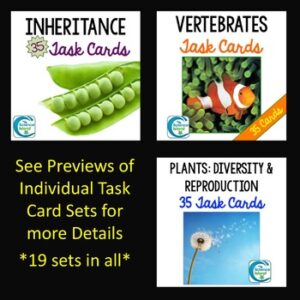 Biology Task Card Bundle - Print and Digital - Science Island